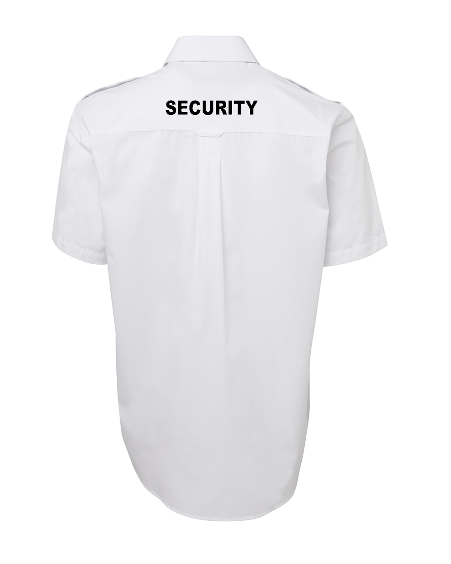 SECURITY EPAULETTE SHIRT - White | Workin' Gear